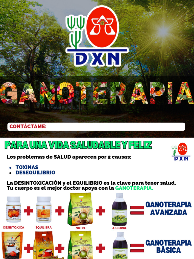 GANOTERAPIA DXN (1) | PDF | Nutrición | Dieta y nutrición