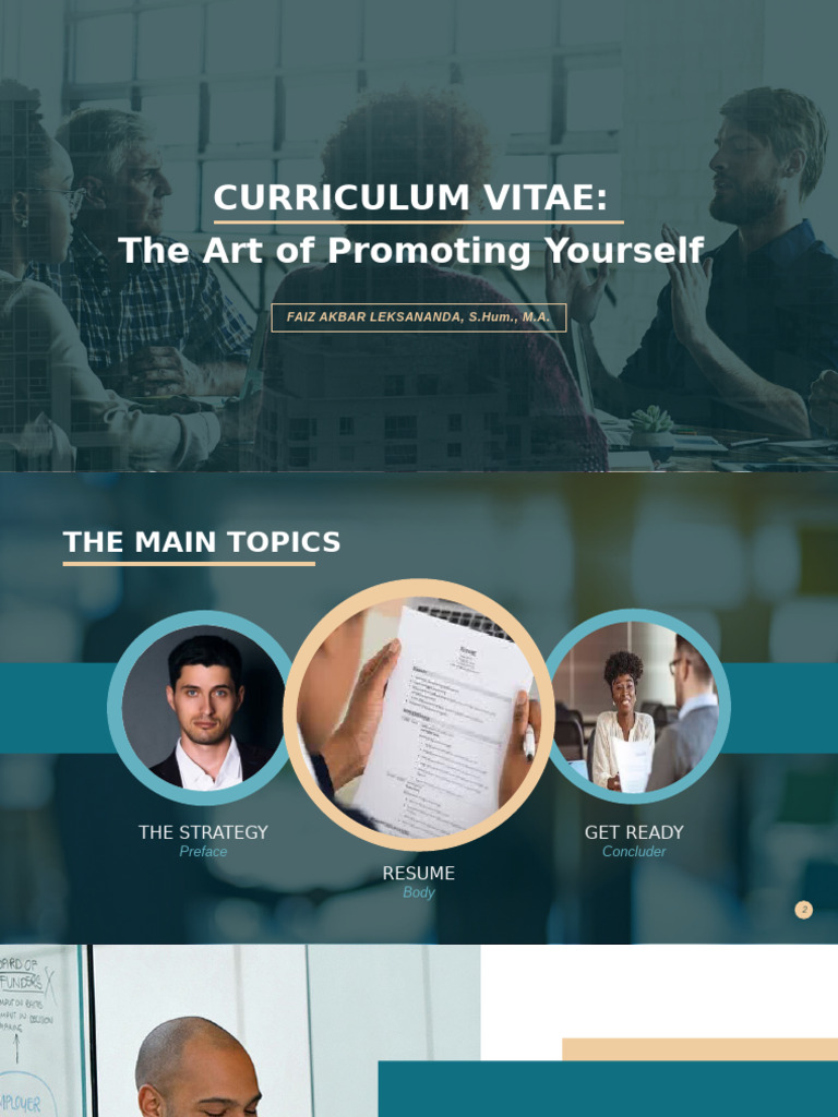 Day 1 - Making CV - The Art of Promoting Yourself | PDF | Résumé | Learning