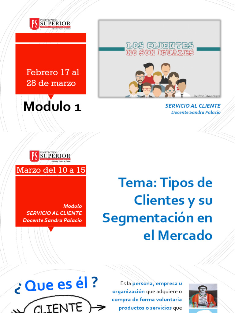 Tema 2. Tipo de Clientes y Su Segmentacion en El Mercado | PDF ...