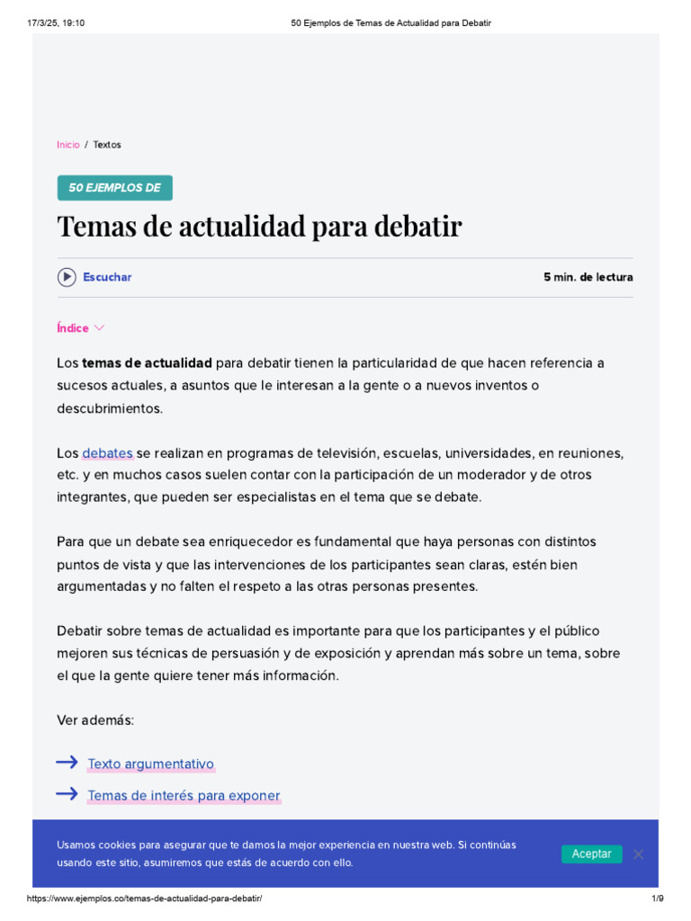Temas Actuales para Debatir | PDF | Estereotipos | Igualdad social