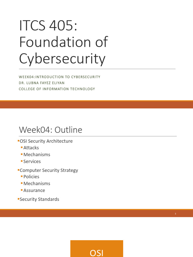 Cybersecurity Foundations: Week 4 Overview | PDF | Security | Computer ...