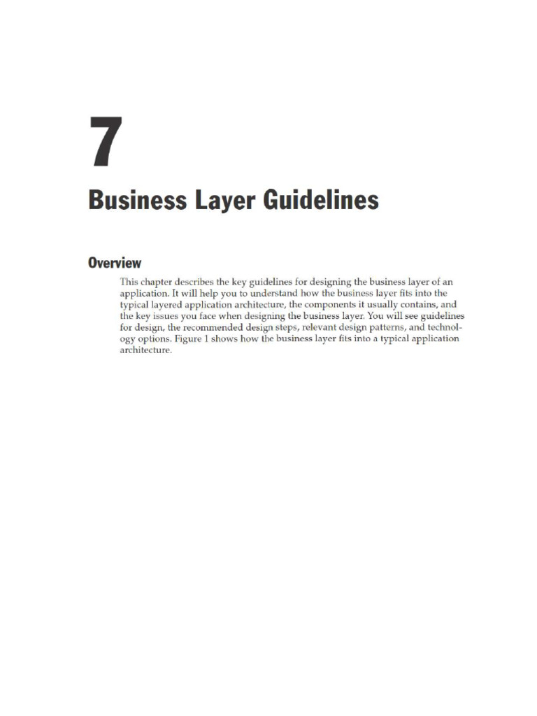 Business Logic Layer Guidelines | PDF