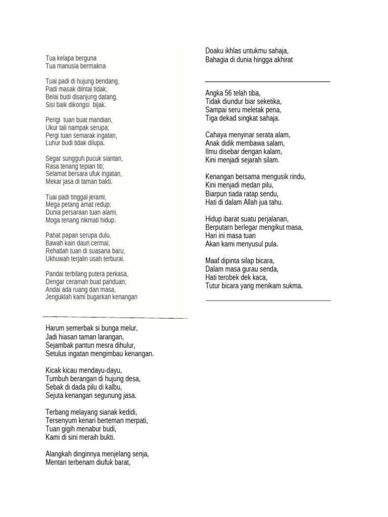 Pantun Perpisahan | PDF