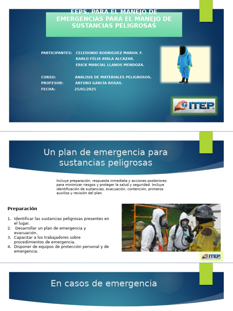 Eeps, para El Manejo de Emergencias | PDF | La seguridad | Seguridad y salud ocupacional