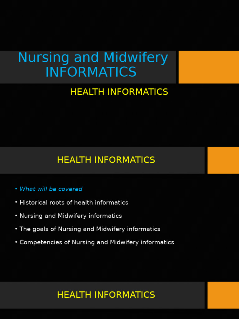 Nursing and Midwifery Informatics Overview | PDF | Health Informatics ...