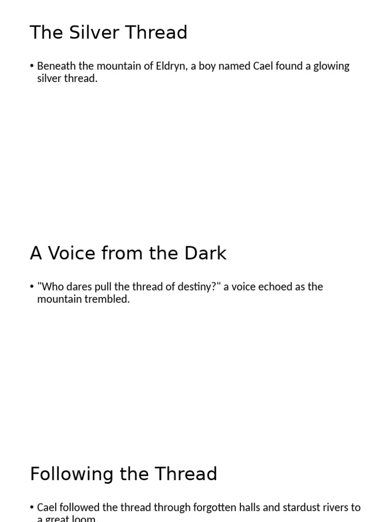The Silver Thread | PDF