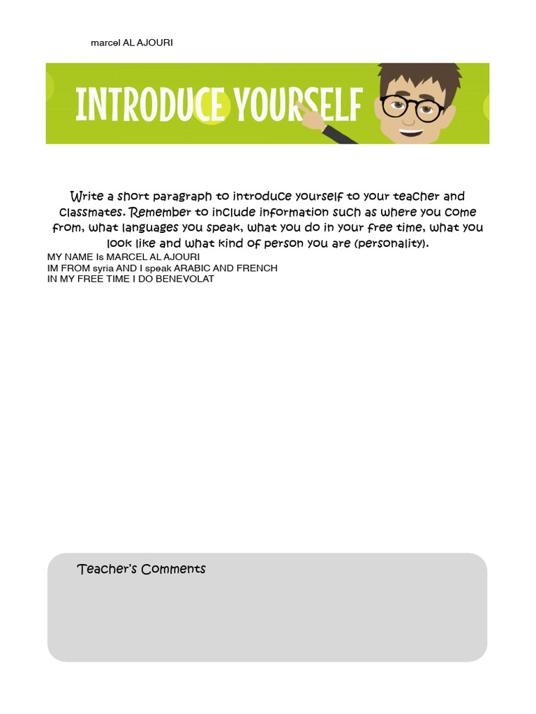 Writing Practice Introductions | PDF