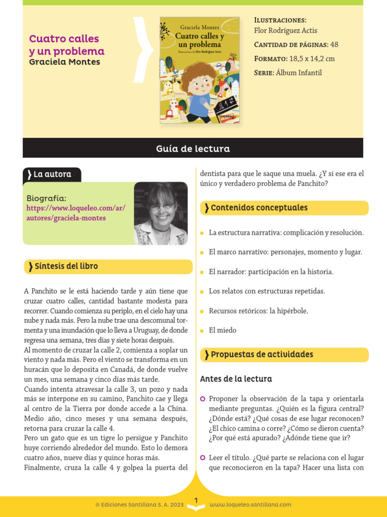 Cuatro Calles y Un Problema: Graciela Montes | PDF