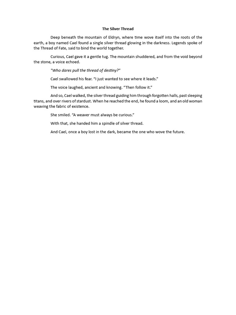 The Silver Thread | PDF