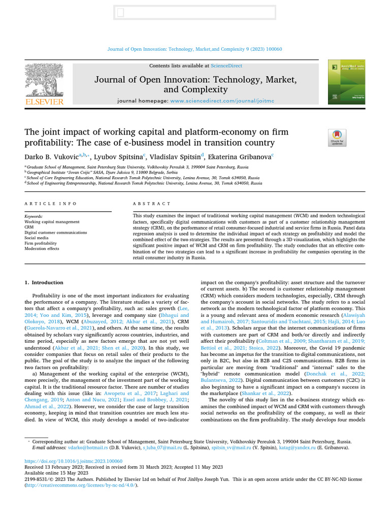 Impact of WCM and CRM on Profitability | PDF | Regression Analysis ...