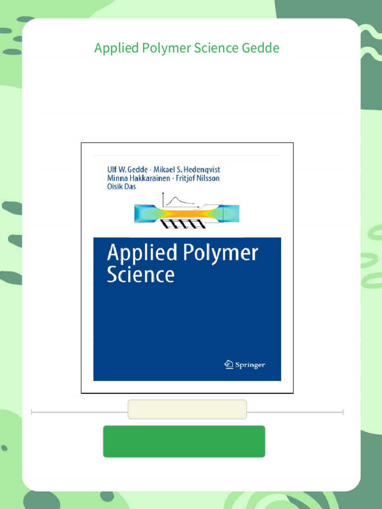 Applied Polymer Science Gedde - The ebook in PDF and DOCX formats is ...