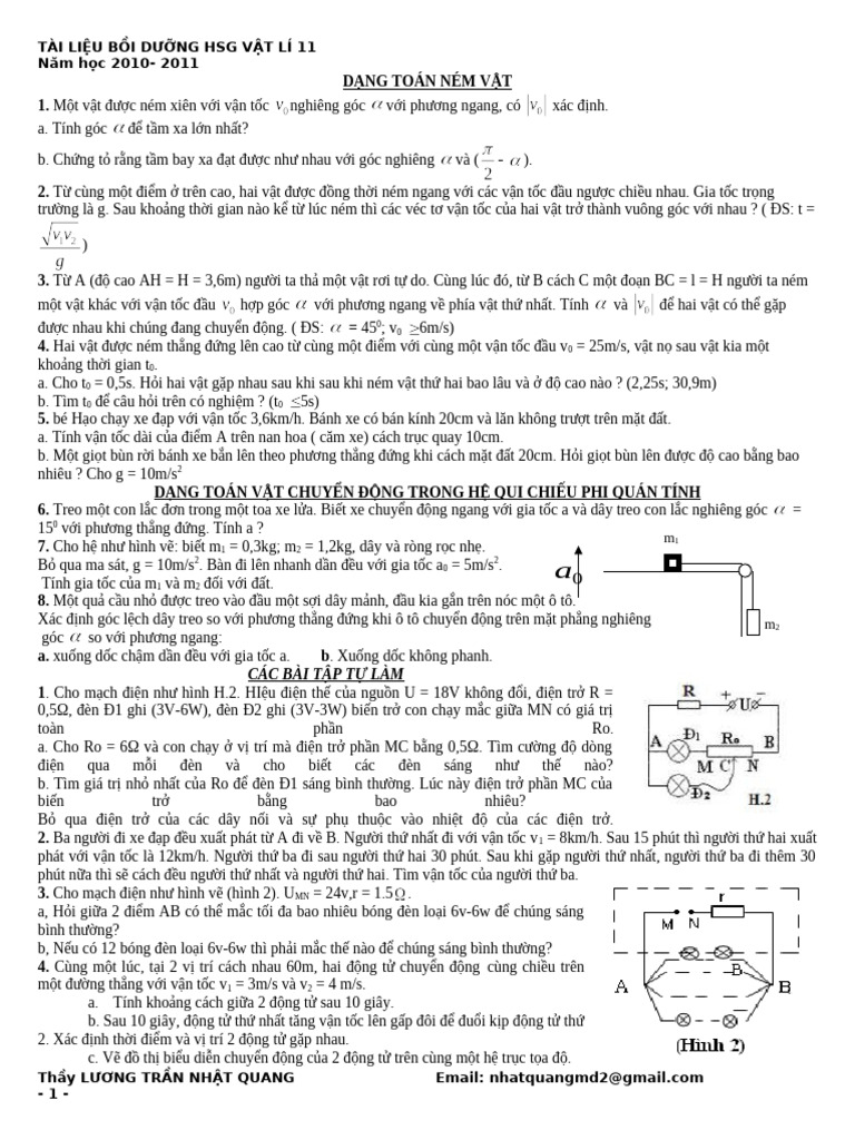 Tai lieu on thi HSG khoi 11 2011 | PDF