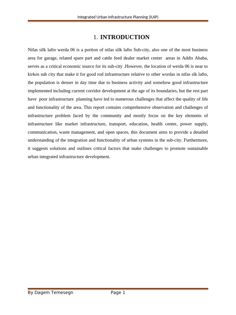 Urban Infrastructure Challenges in Addis Ababa | PDF | Infrastructure ...