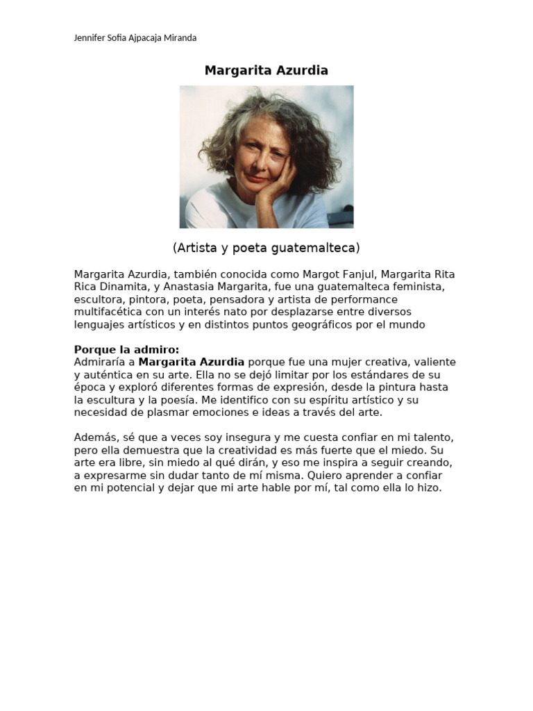 Margarita Azurdia | PDF
