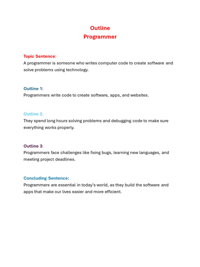 Outline Programmer | PDF