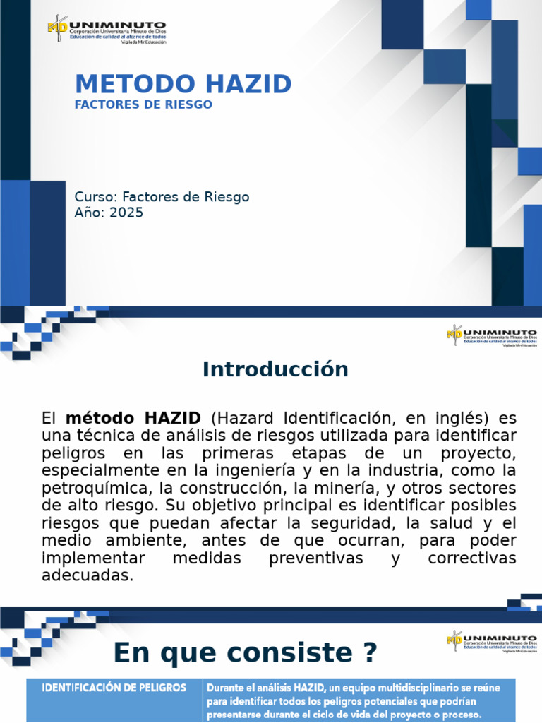 Método HAZID: Identificación de Riesgos | PDF