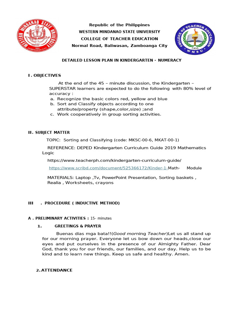 MTB Lesson Plan 1 Final | PDF