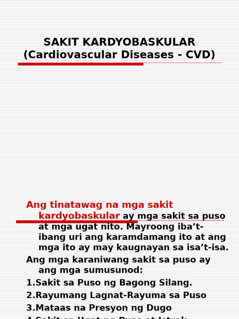 CVD Tagalog | PDF