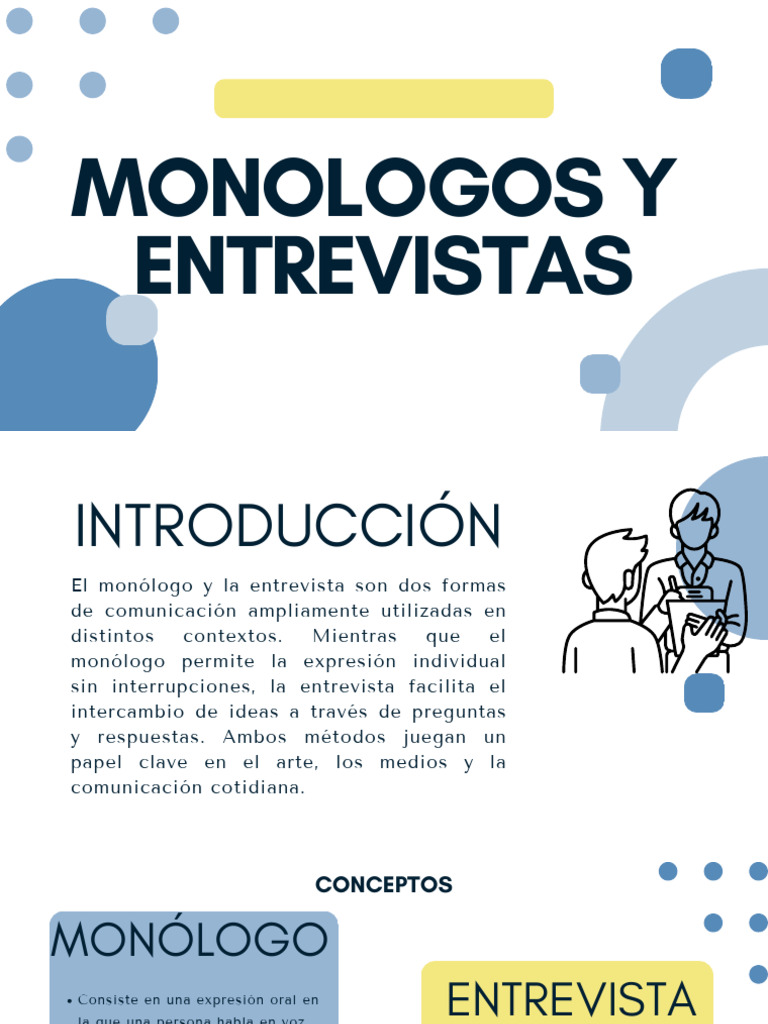 Monólogos y Entrevistas | PDF | Monólogo