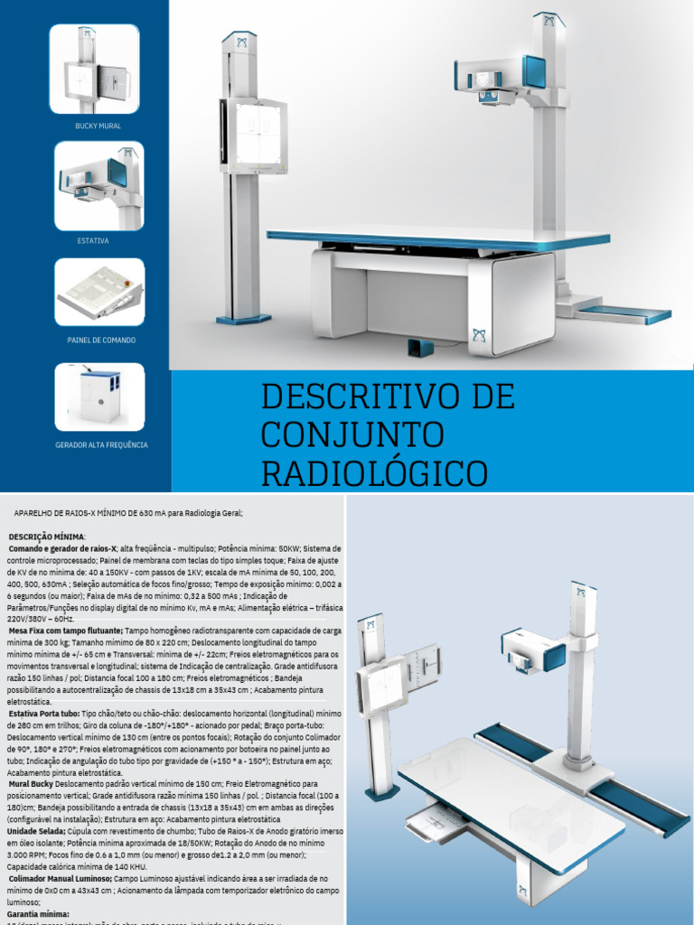 Descritivo de Conjunto Radiológico: Bucky Mural | PDF