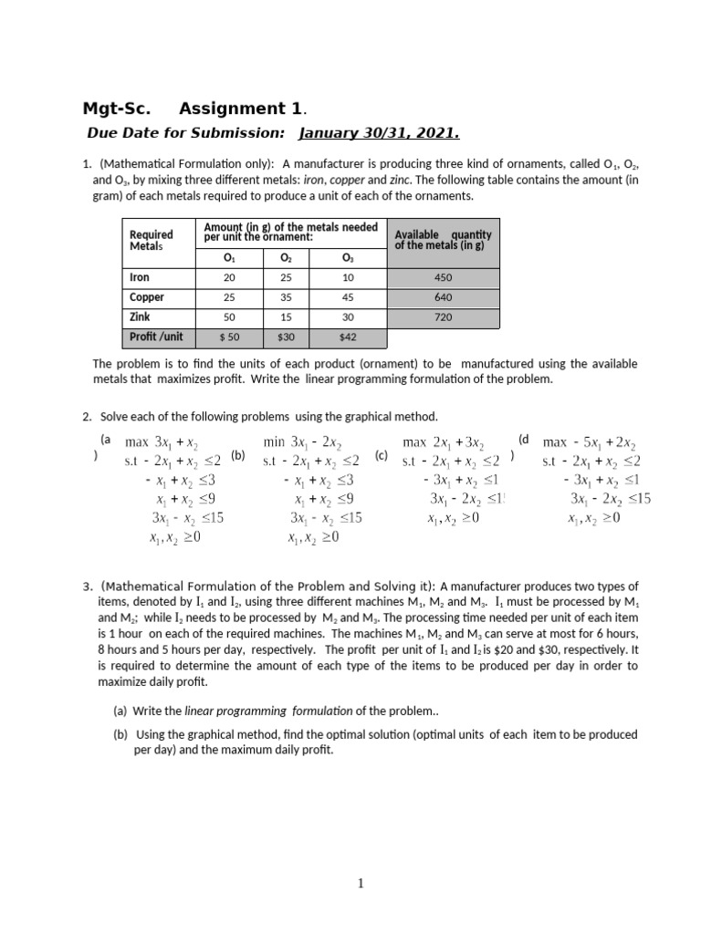 Assignment 1 | PDF