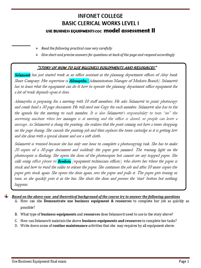 Business Equipment Use and Maintenance Guide | PDF | Photocopier