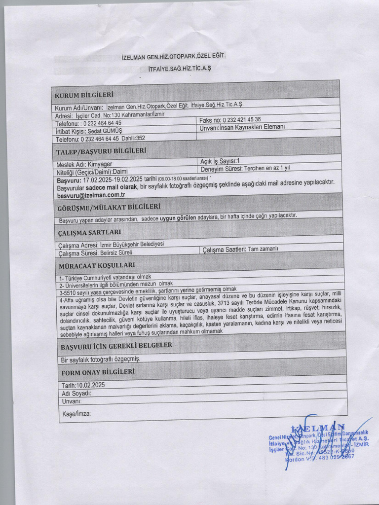 izmir-izelman-gen-hiz-otopark-ozel-egit-itfaiye-sag-hiz-tic-a-s-19-02-2025 | PDF