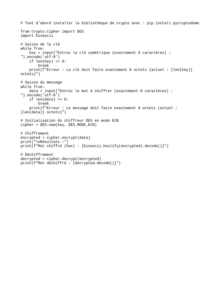 Code Python Algo DES With AI Qwen | PDF
