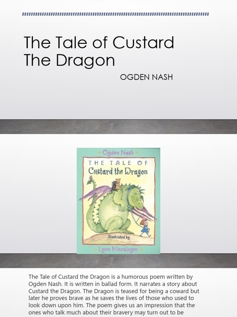 The Tale of Custard The Dragon 1559237339770 | PDF