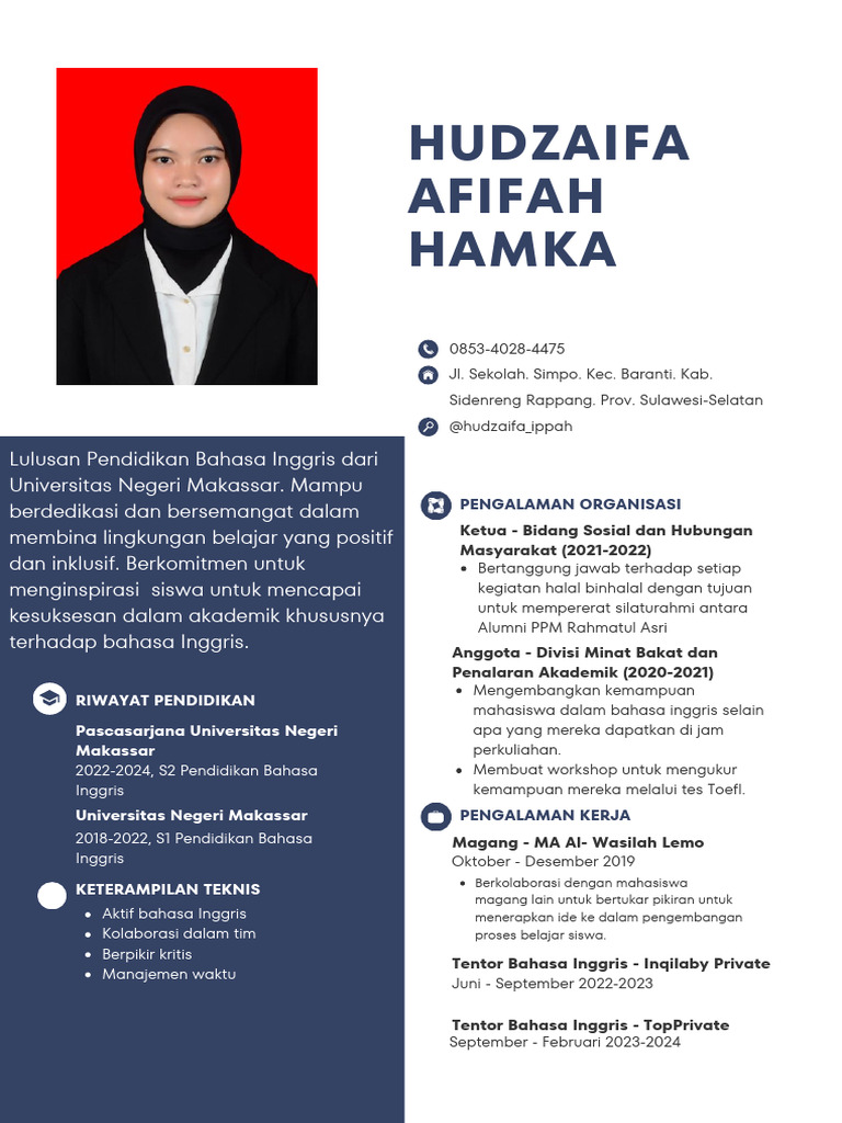 Cv-Hudzaifa Afifah Hamka | PDF