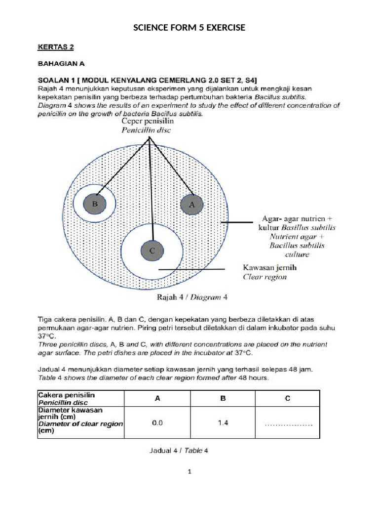 Science Form 5 Exercise Chapter 1 2025 | PDF