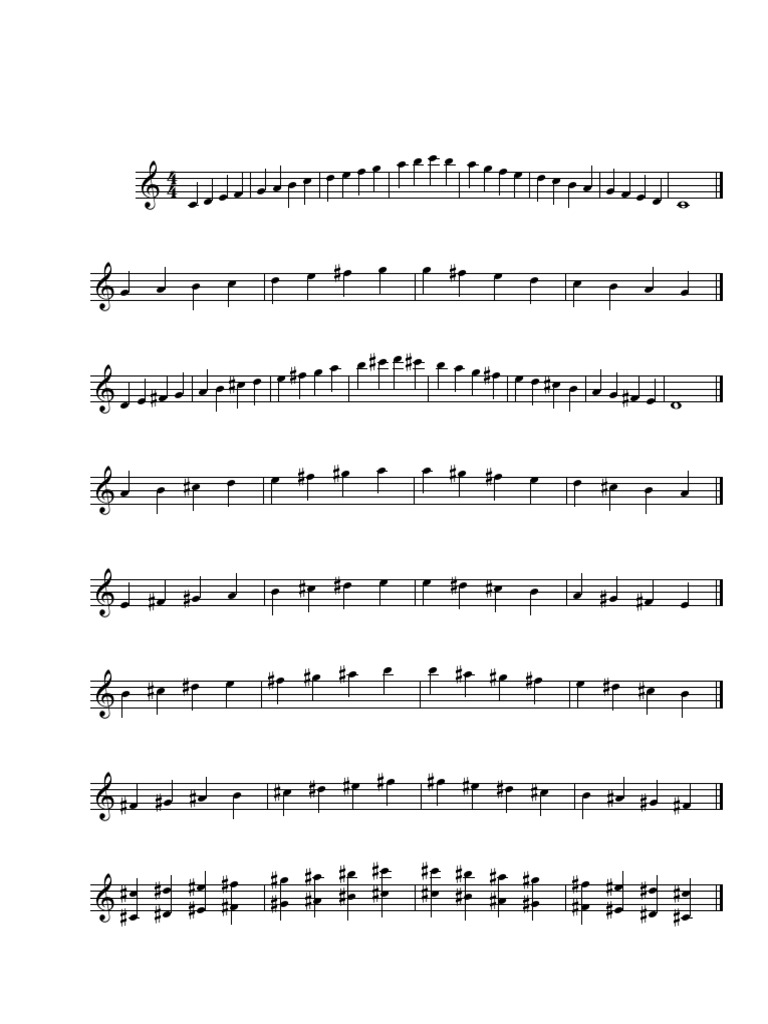 Bari Sax Advanced Scales | PDF