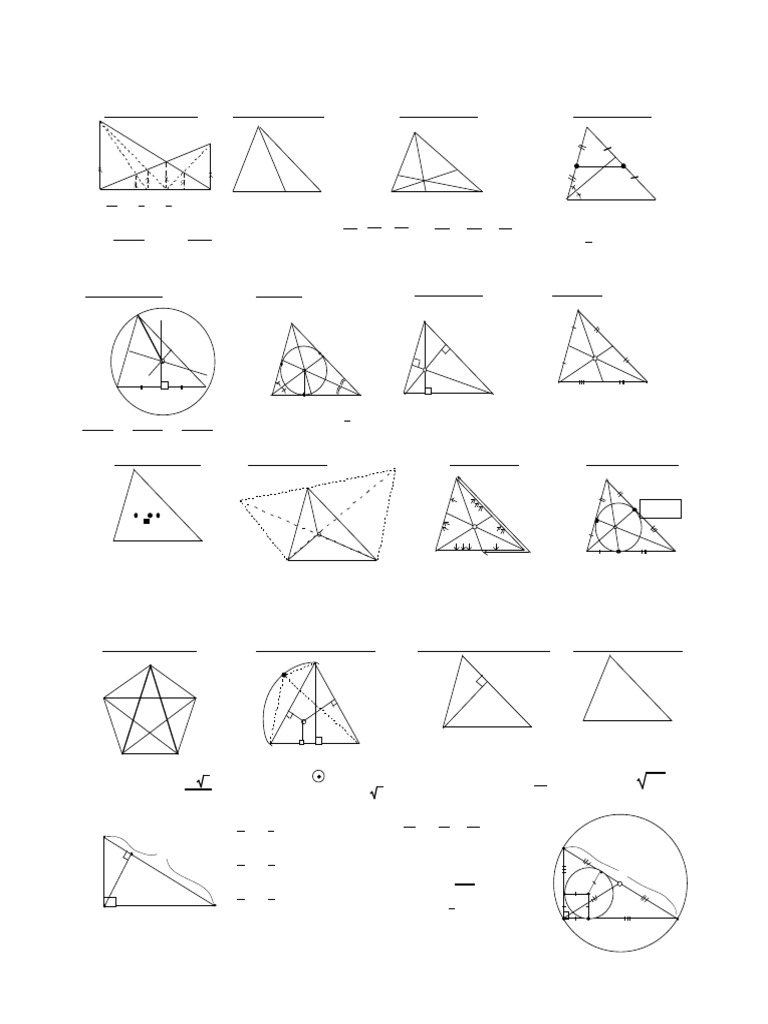 Triangle Geometry Theorems and Properties | PDF | Euclid | Euclidean ...