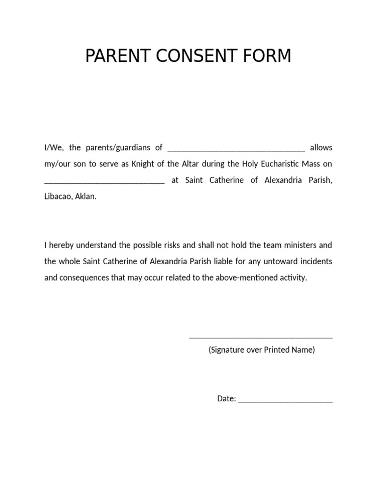 Parent's Consent Form | PDF