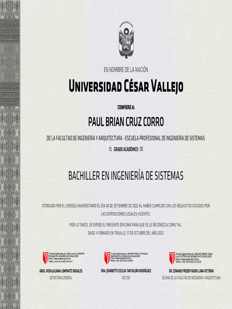 Universidad César Vallejo: Paul Brian Cruz Corro | PDF