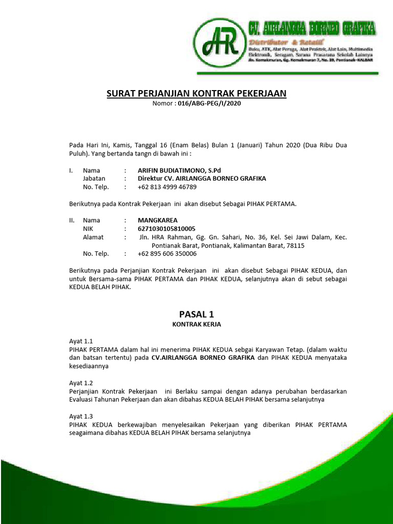 Draft Kontrax R3Y CV ABG | PDF