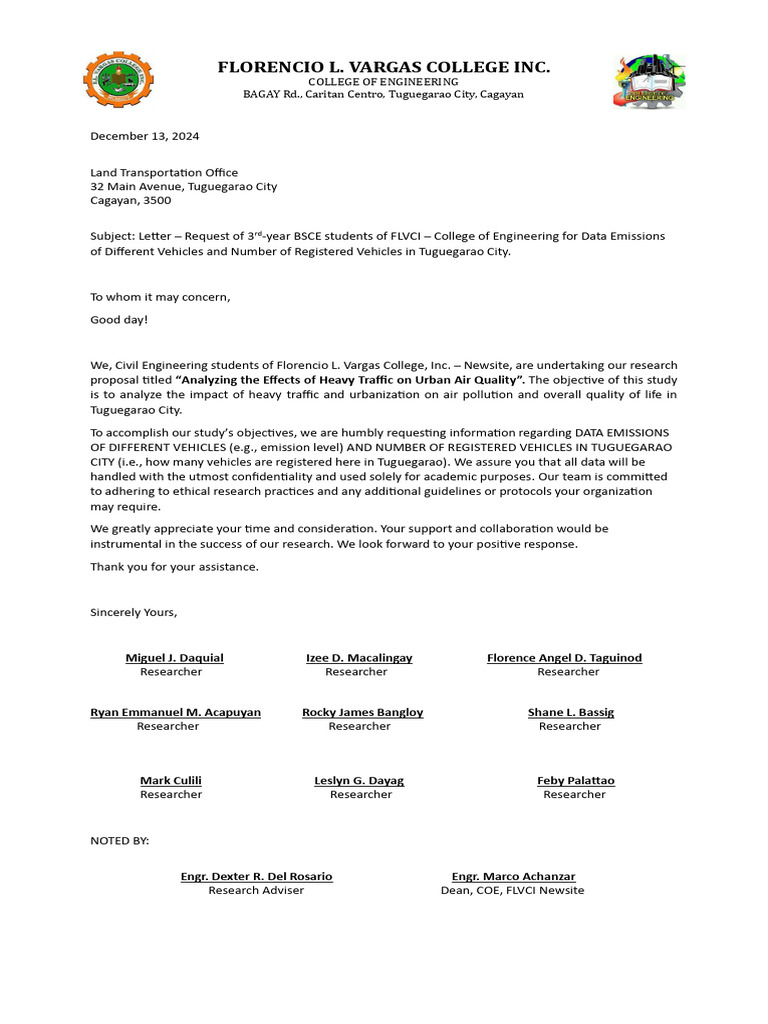 Letter of Request | PDF
