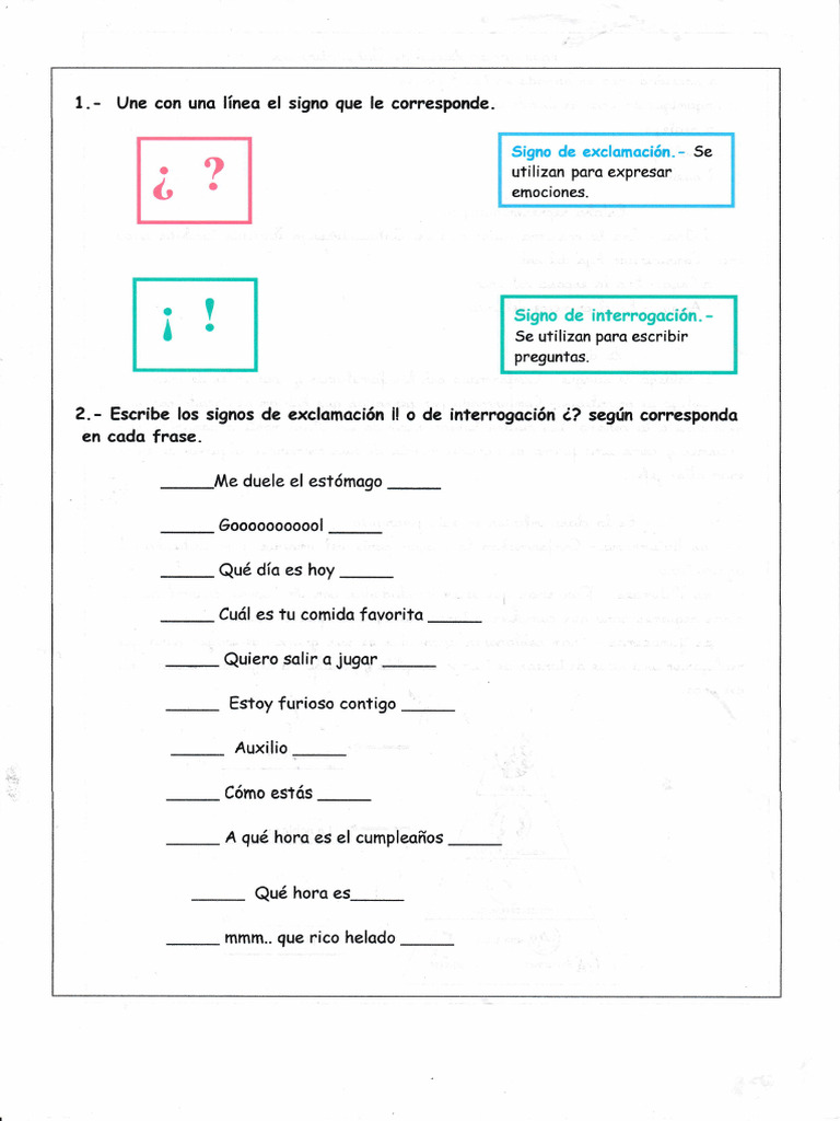 1 Los Signos de Interrogación y Exclamación | PDF