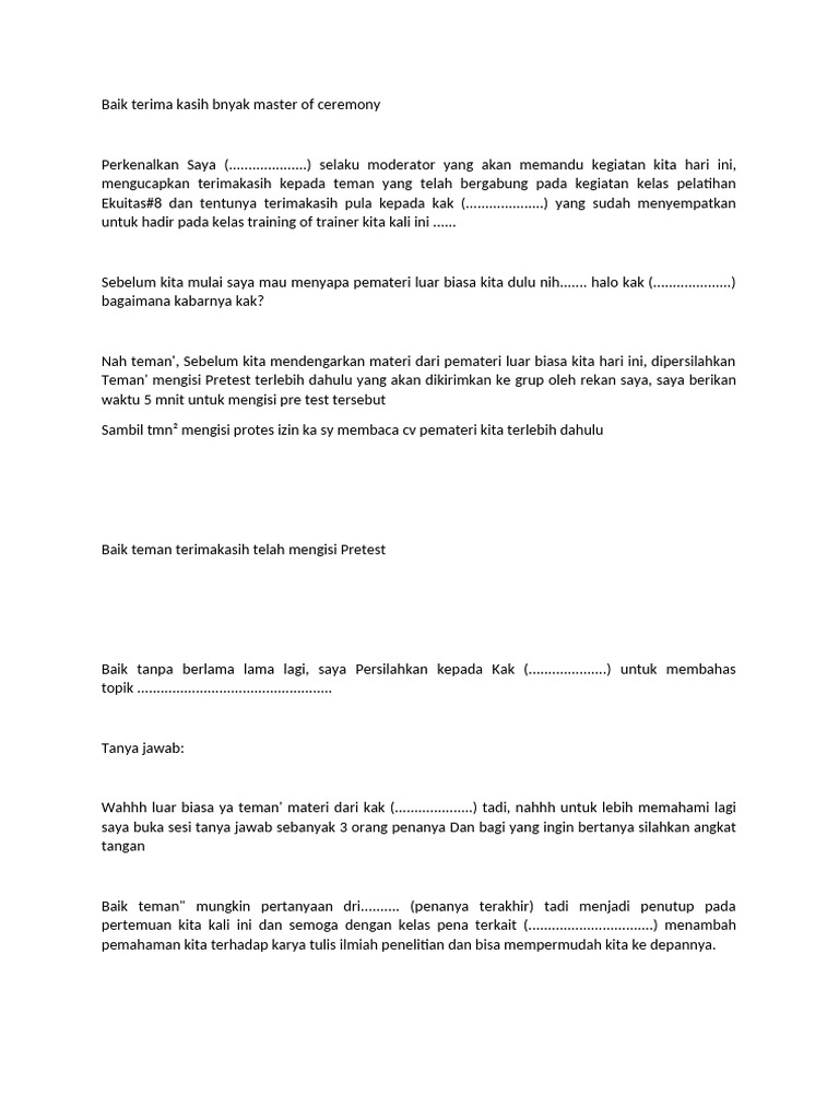 TEKS MODERATOR | PDF