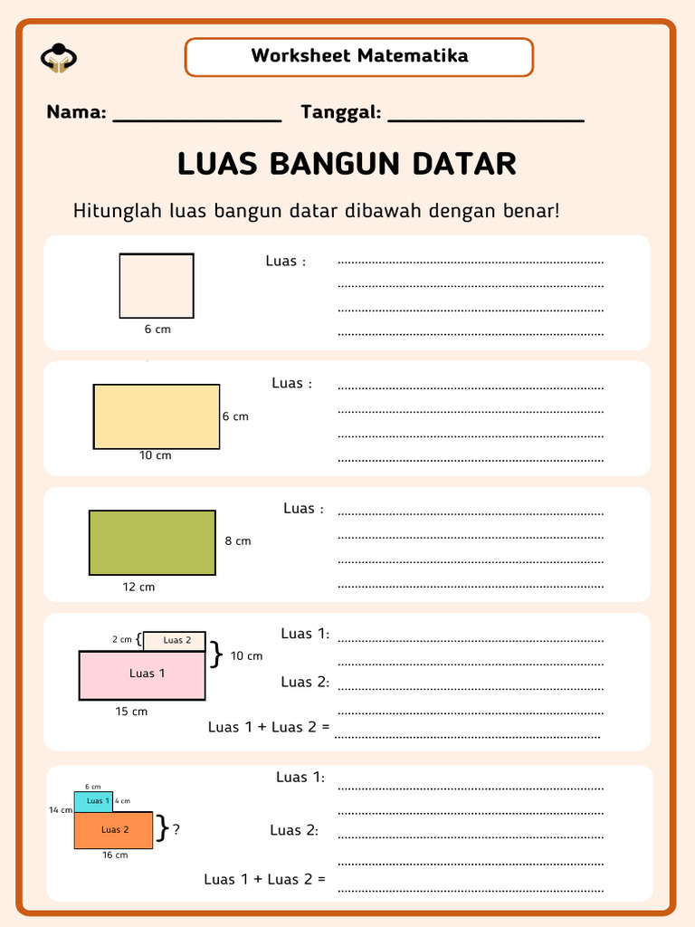 Worksheet Matematika Luas Bangun Datar - 20250302 - 113854 - 0000 | PDF