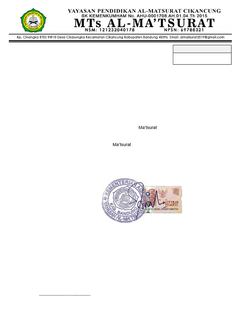 BOS 09- Kuitansi Penerimaan BOS 2025 AMT | PDF