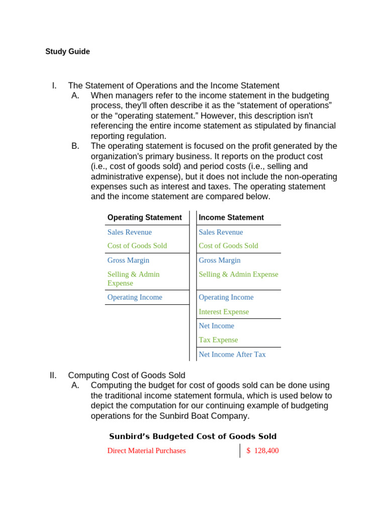 Understanding Income Statements and COGS | PDF | Cost Of Goods Sold ...