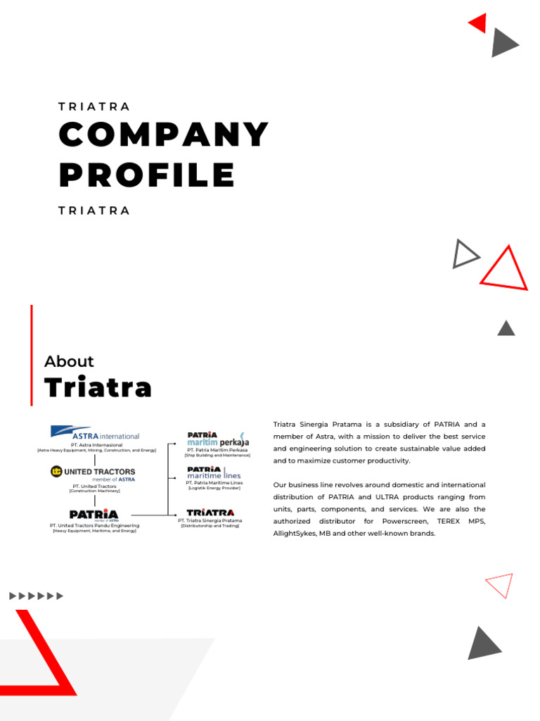 PT Triatra Sinergia Pratama - Company Profile | PDF | Vehicles