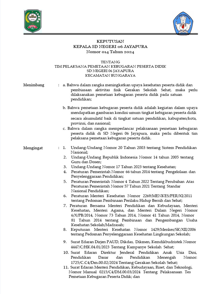 sk pemetaan kebugaran | PDF