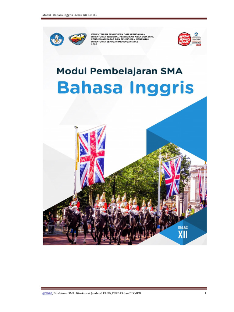 Modul Prosedur Bahasa Inggris Kelas XII | PDF