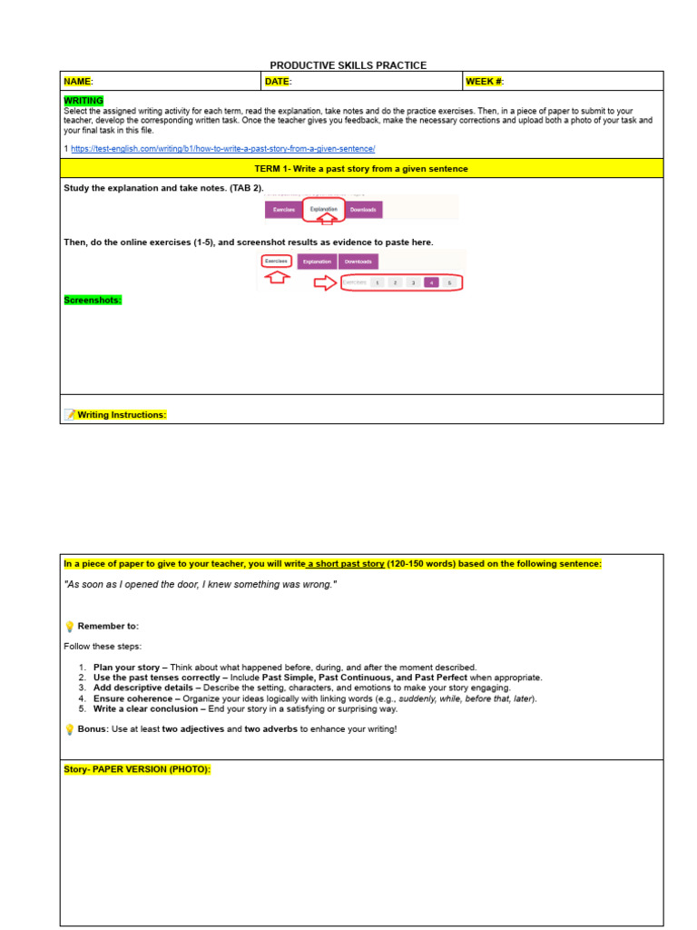 Productive Skills Practice | PDF | Vocabulary | Linguistics