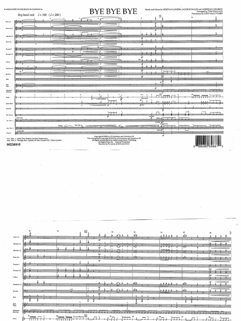 3bye Bye Bye - SCORE | PDF