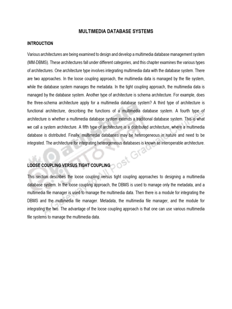 150158631727-MULTIMEDIADATABASESYSTEMSET | PDF | Databases | Database Index