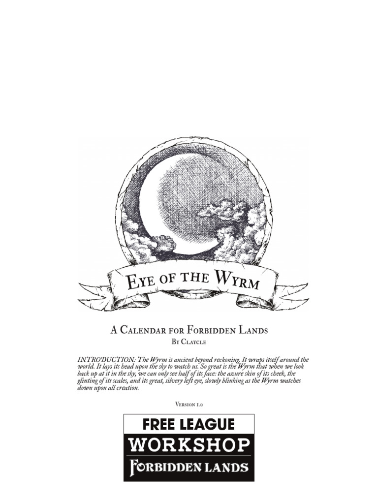 Eye of The Wyrm Calendar | PDF | Calendar