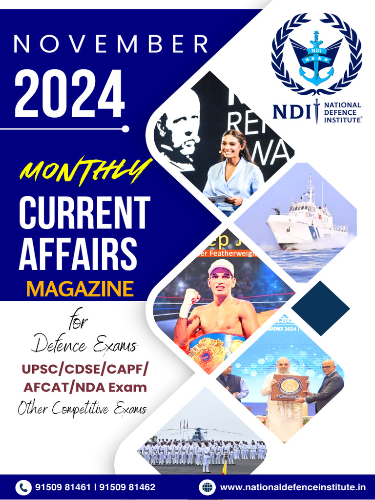 November 2024 Current Affairs Magazine-NDI | PDF
